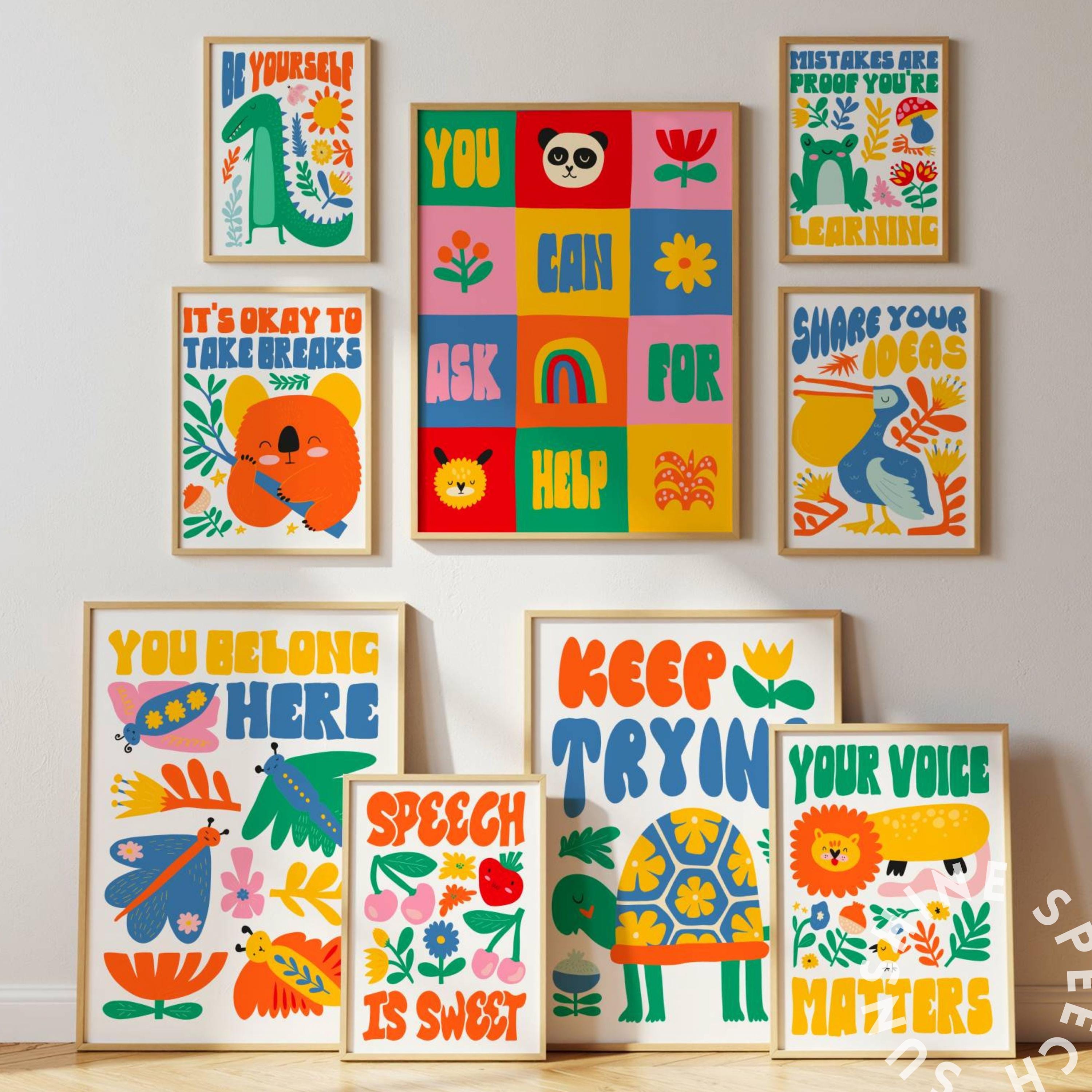 SLP Classroom Posters | Speech Therapy Wall Art | Speech Pathologist ...