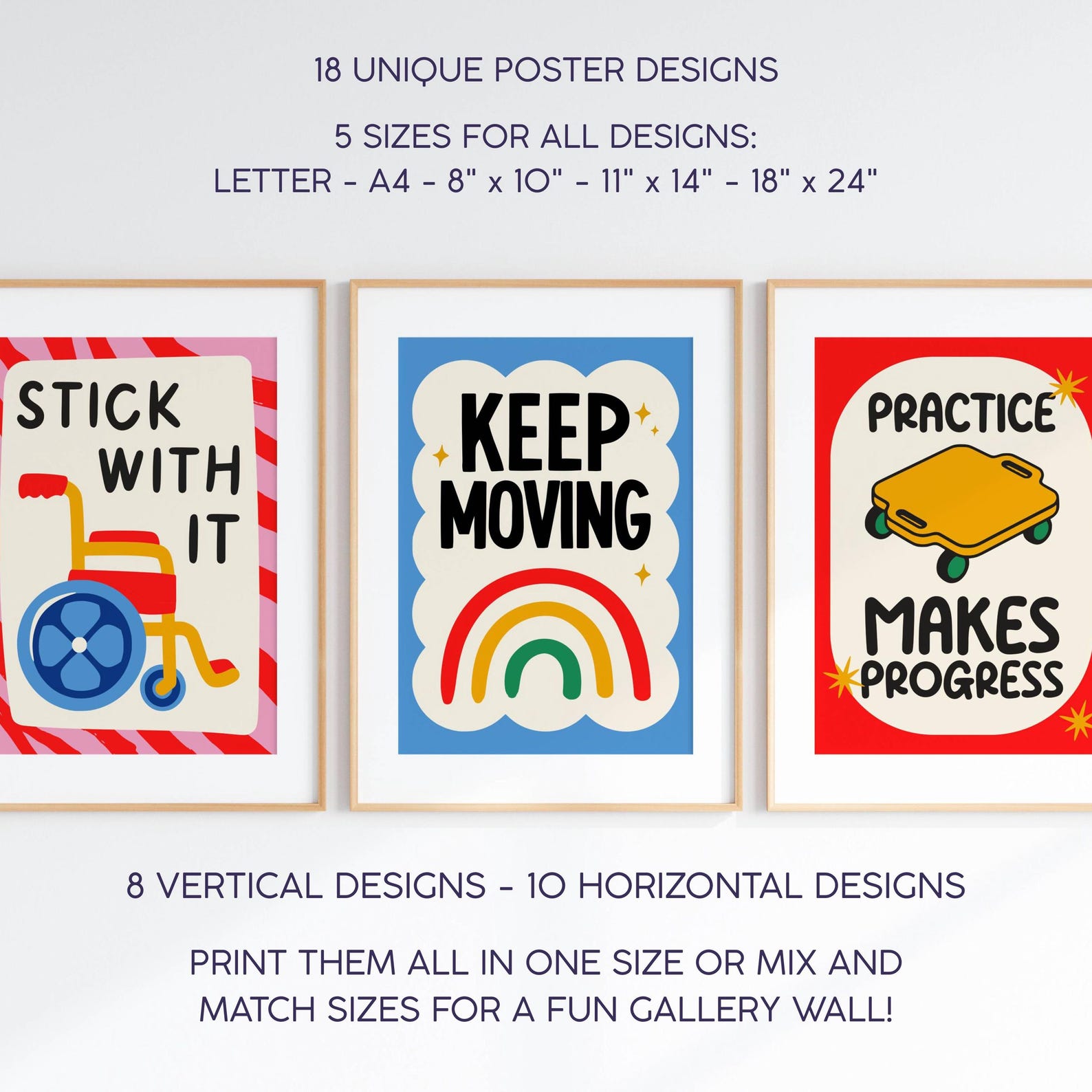 Physical Therapy Wall Art Set | PT Motivational Posters | Physical ...