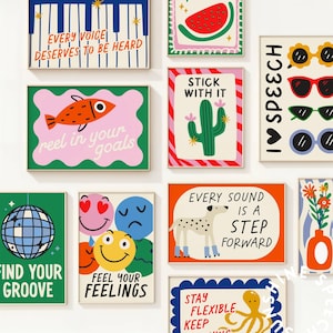 Printable Speech Therapy Posters, Bright Colorful SLP Poster Set ...