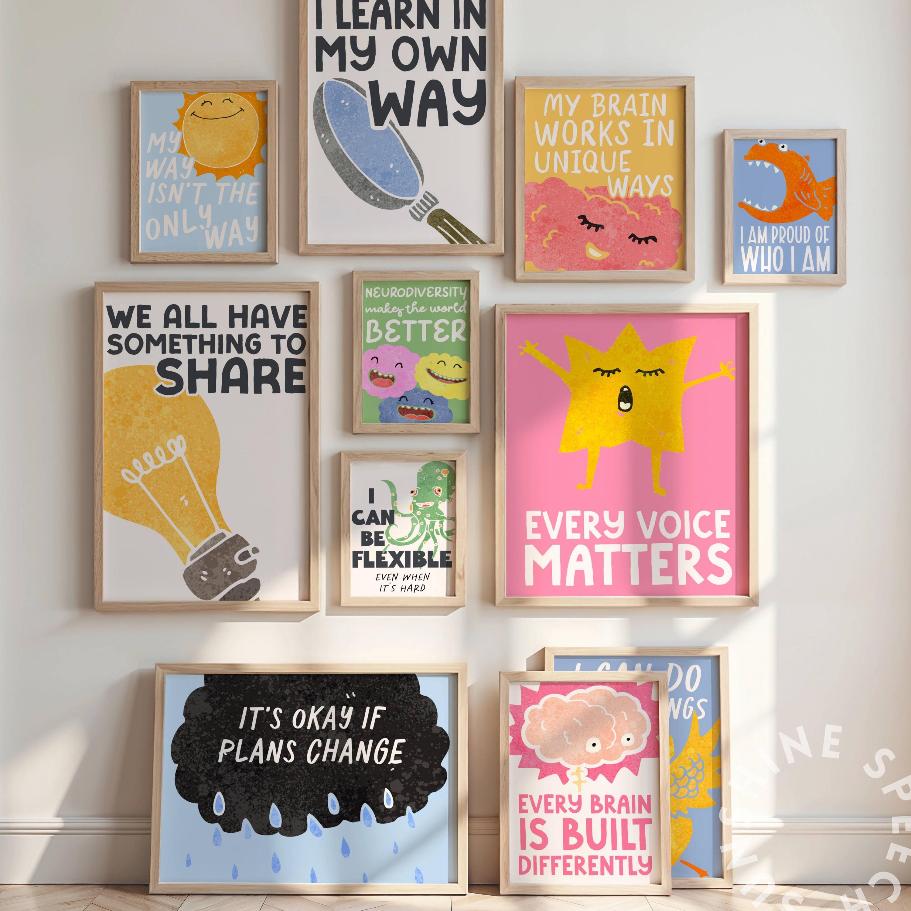 Autism Classroom Poster Set, Neurodiversity Wall Art, Back to School ...