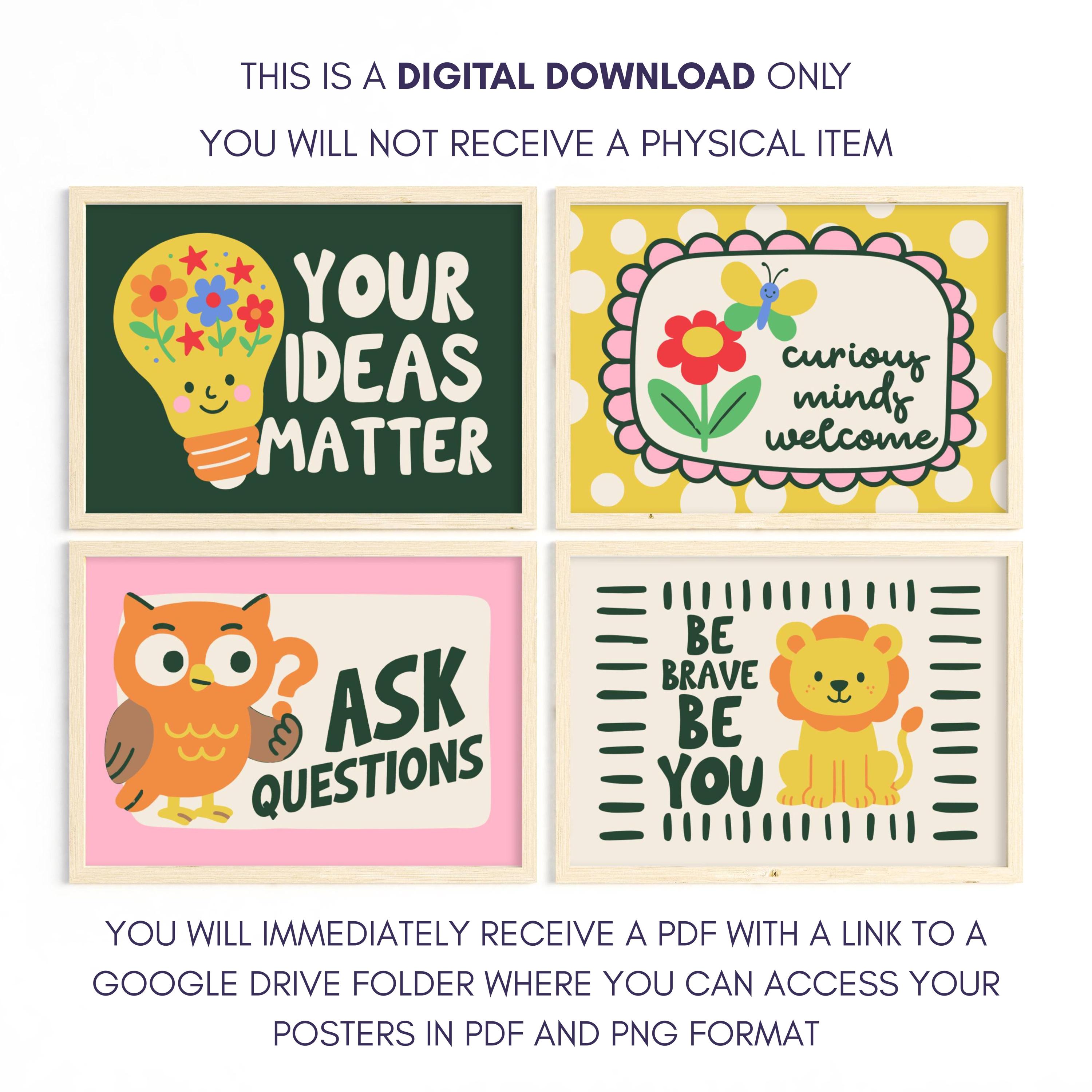 Teacher Classroom Poster Set | Growth Mindset Decor | Inclusive Class ...