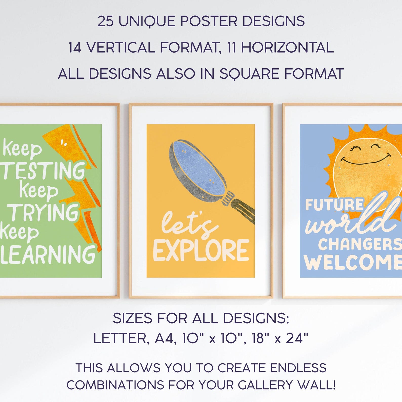 Science Classroom Posters, Set of 25 Inspirational Printable Posters ...