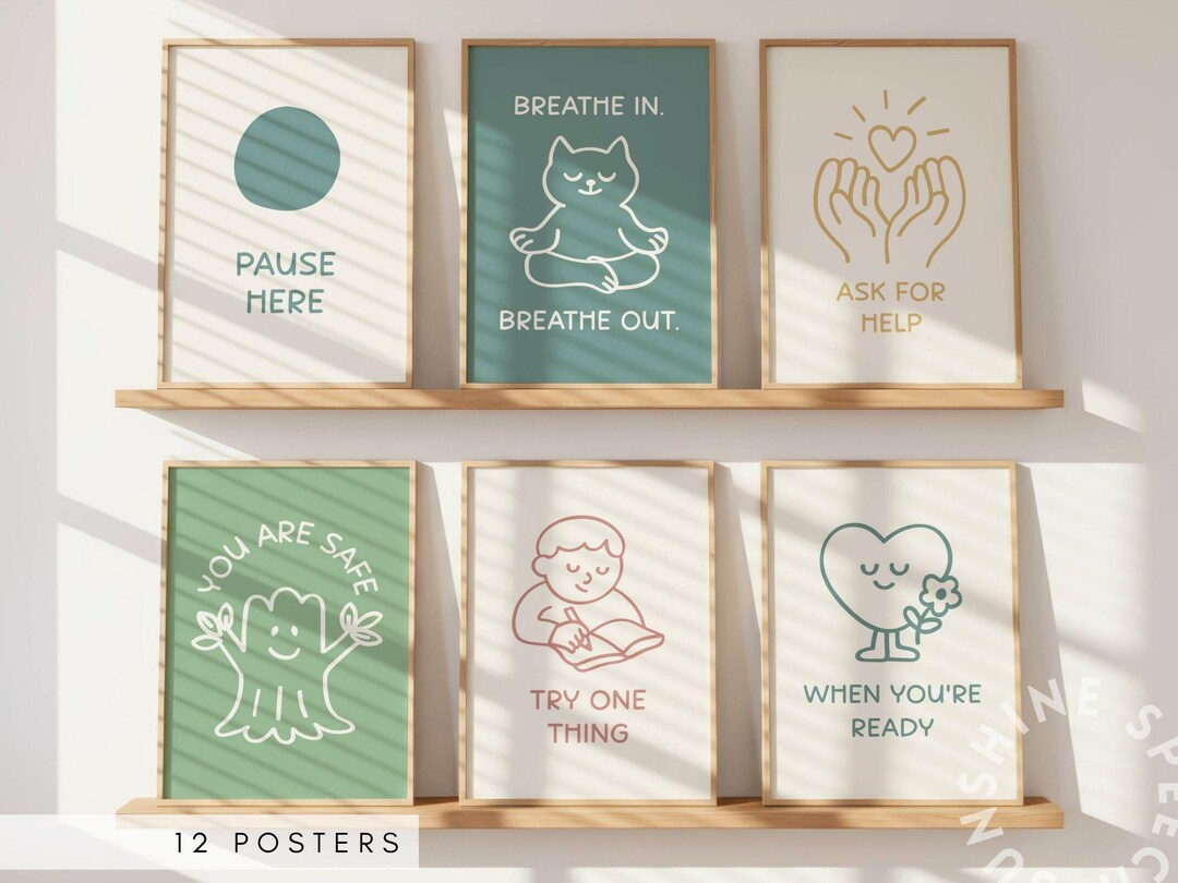 Calm Down Corner Posters for Kids | Emotional Regulation Wall Art ...