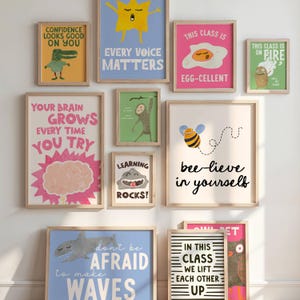 Cute Classroom Decorative Posters, Teacher Wall Decor, Growth Mindset ...