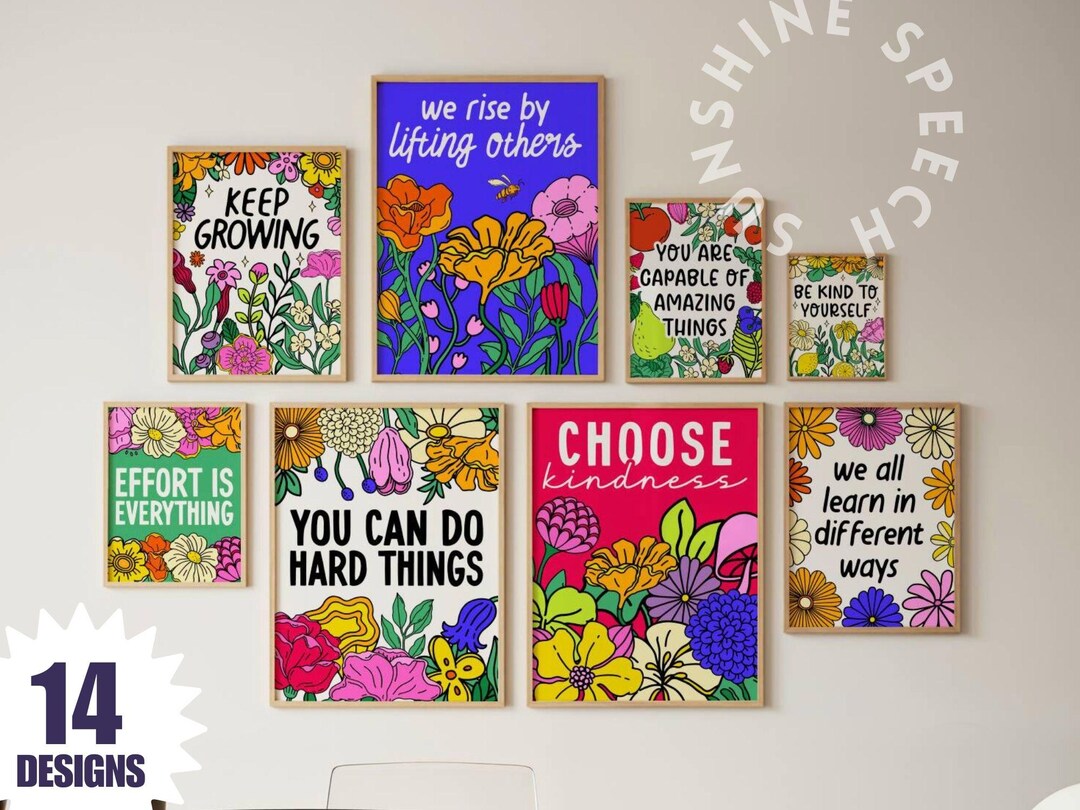 Growth Mindset Classroom Posters for Teachers | Printable Floral ...