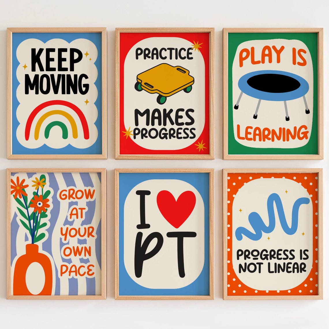 Physical Therapy Wall Art Set | PT Motivational Posters | Physical ...