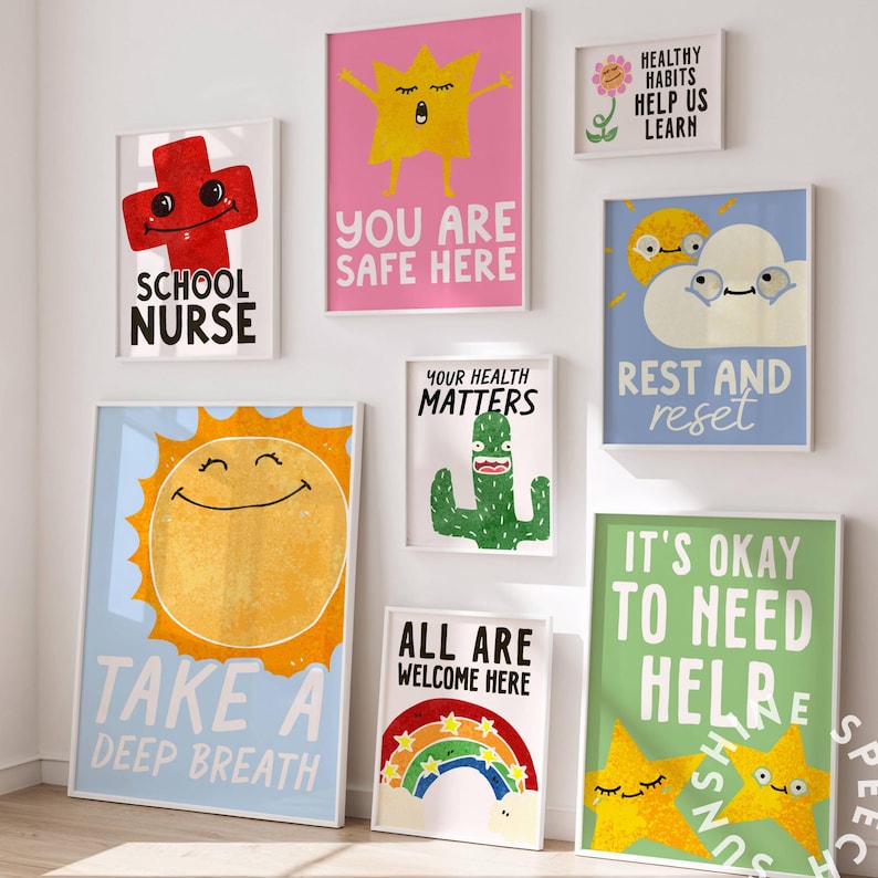School Nurse Office Posters | School Health Room Decor | Digital ...