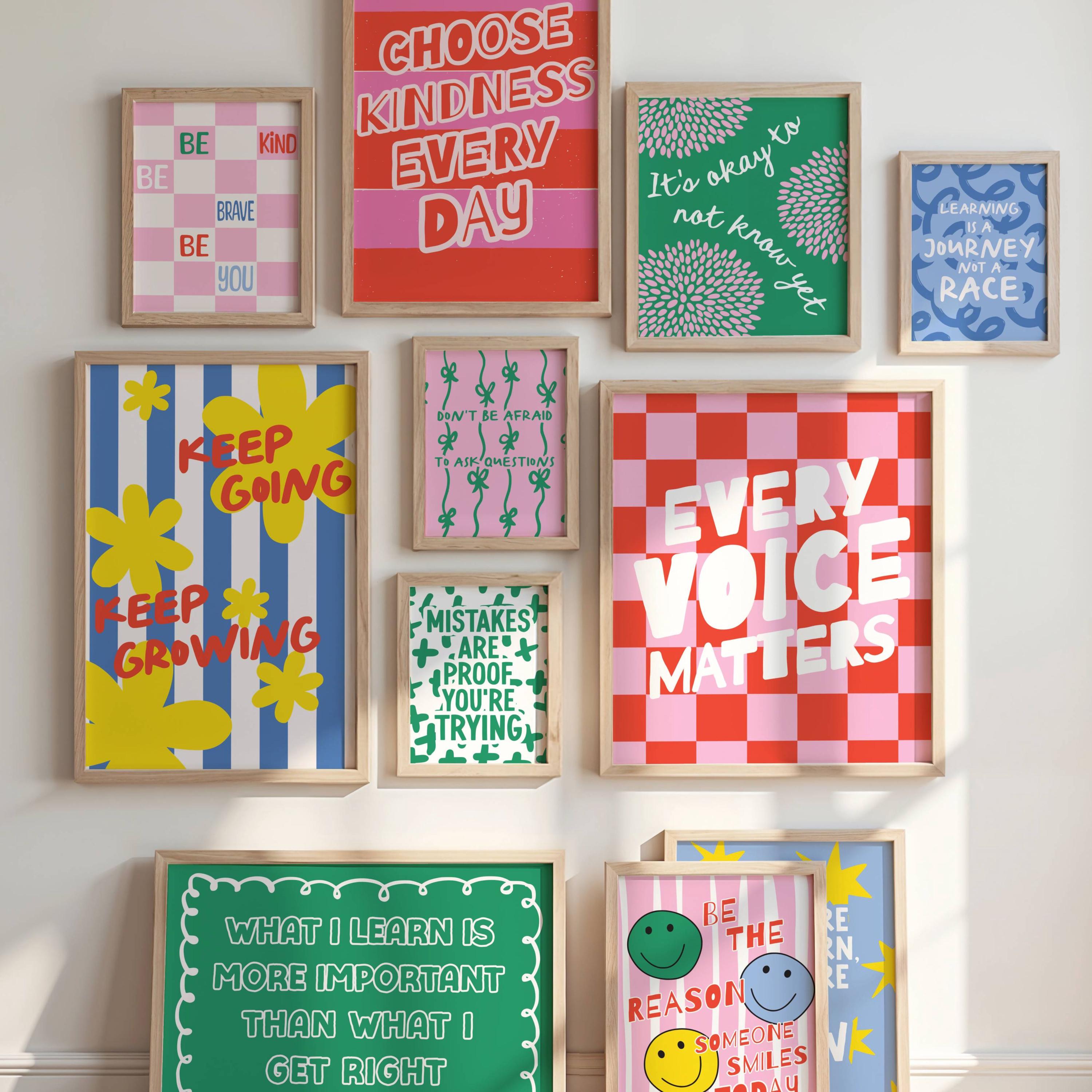 Classroom Decorative Posters, Teacher Wall Decor, Growth Mindset ...