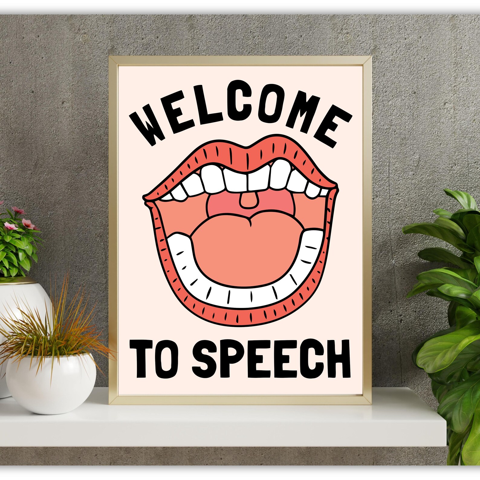 Welcome to Speech Big Mouth Poster, Speech Room Poster, Large SLP ...