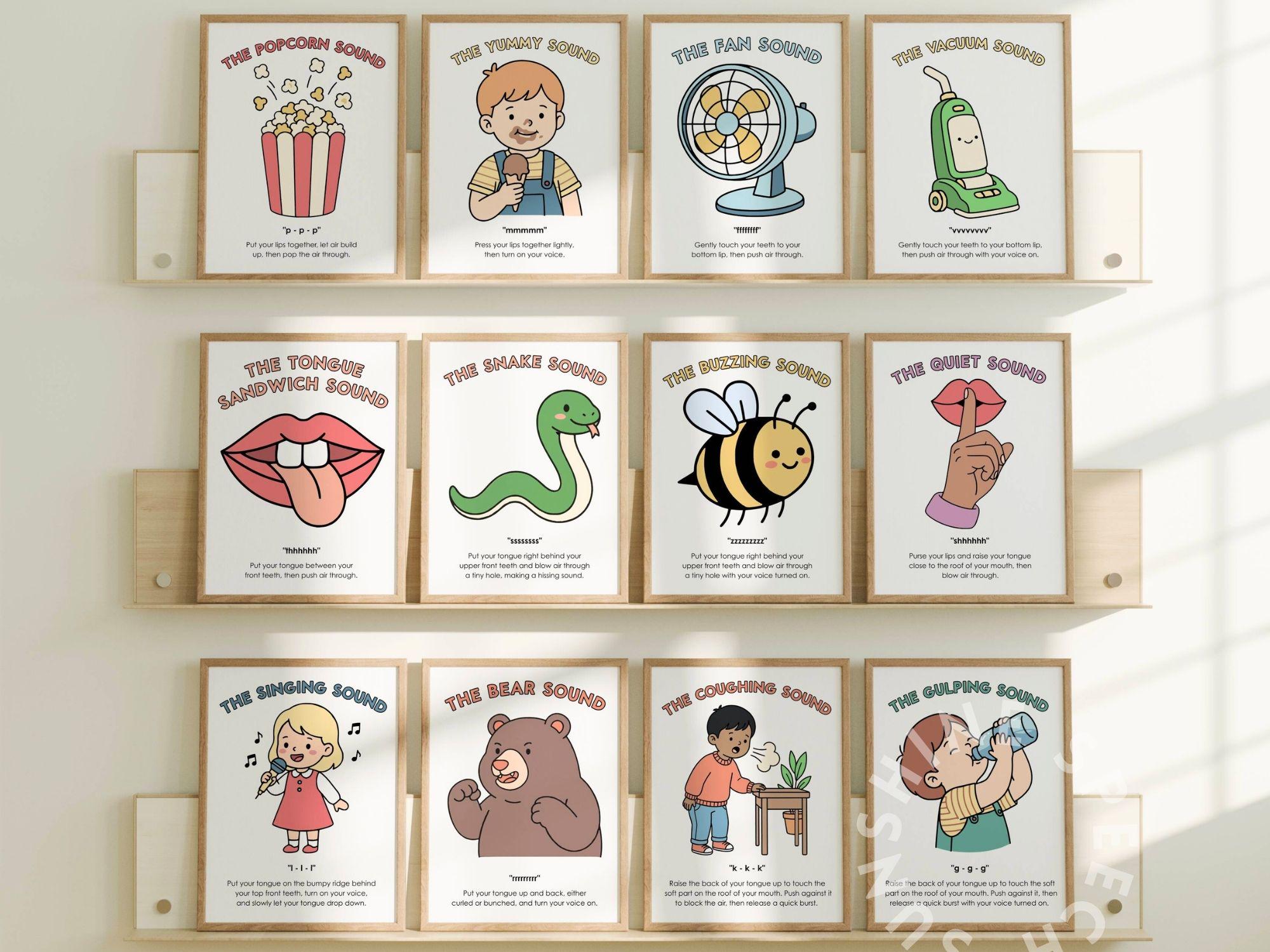 Speech Sound Cue Poster Set for Slps | Digital Download | All Consonant ...