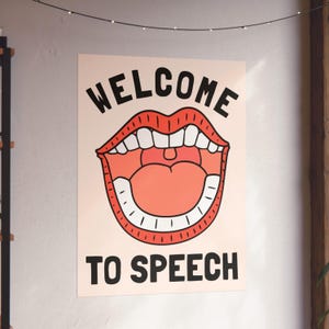 Welcome to Speech Big Mouth Poster, Speech Room Poster, Large SLP ...