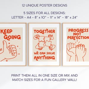 Printable Classroom Poster Set, Retro Hands Wall Art, Back to School ...