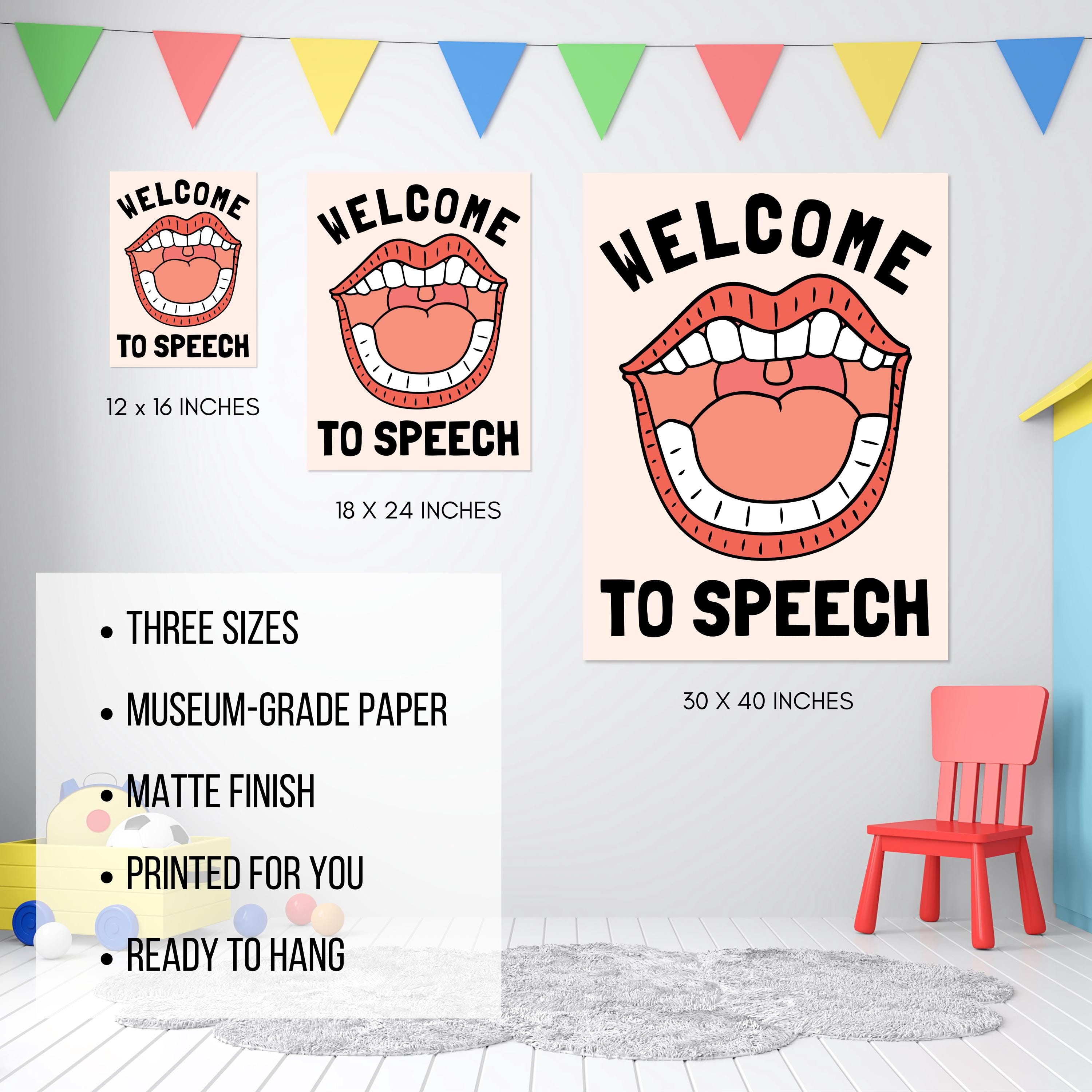 Welcome to Speech Big Mouth Poster, Speech Room Poster, Large SLP ...