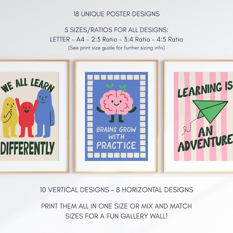 Teacher Classroom Poster Set | Growth Mindset Decor | Inclusive Class ...