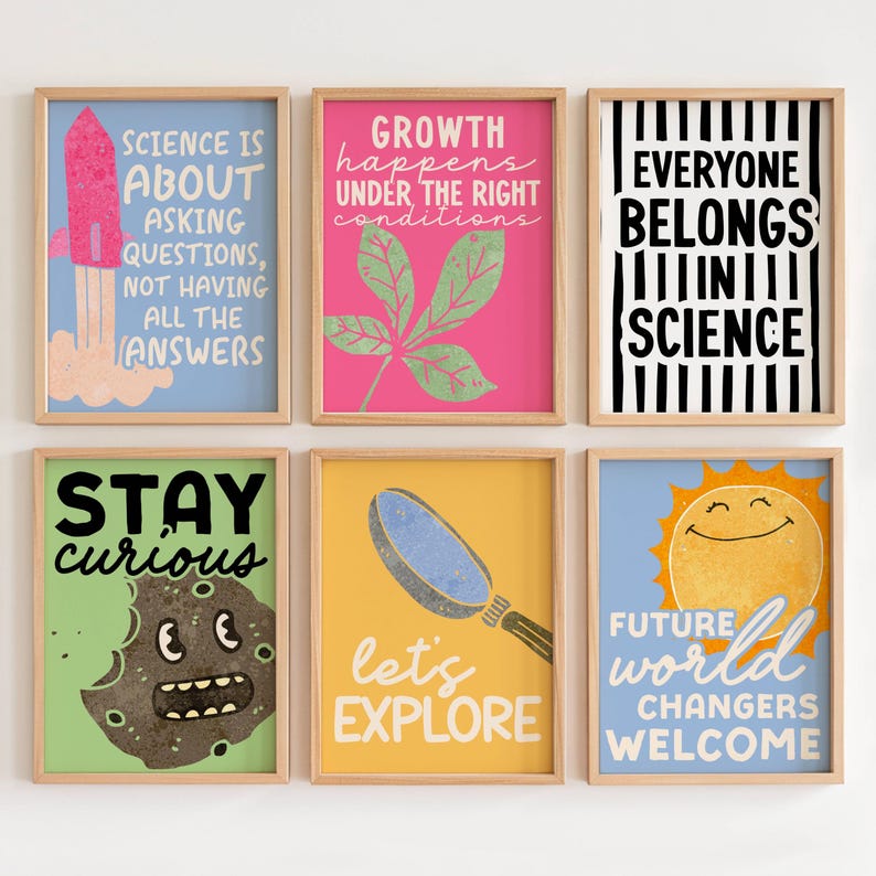 Science Classroom Posters, Set of 25 Inspirational Printable Posters ...
