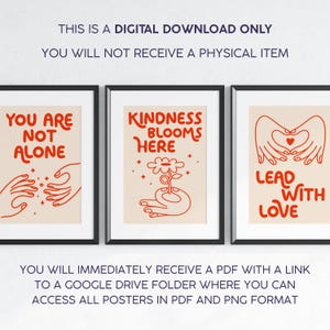 Printable Classroom Poster Set, Retro Hands Wall Art, Back to School ...