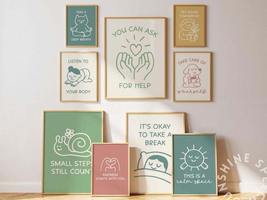 Calm SEL Wall Art | School Counselor Decor | Growth Mindset Posters ...