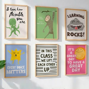 Cute Classroom Decorative Posters, Teacher Wall Decor, Growth Mindset ...