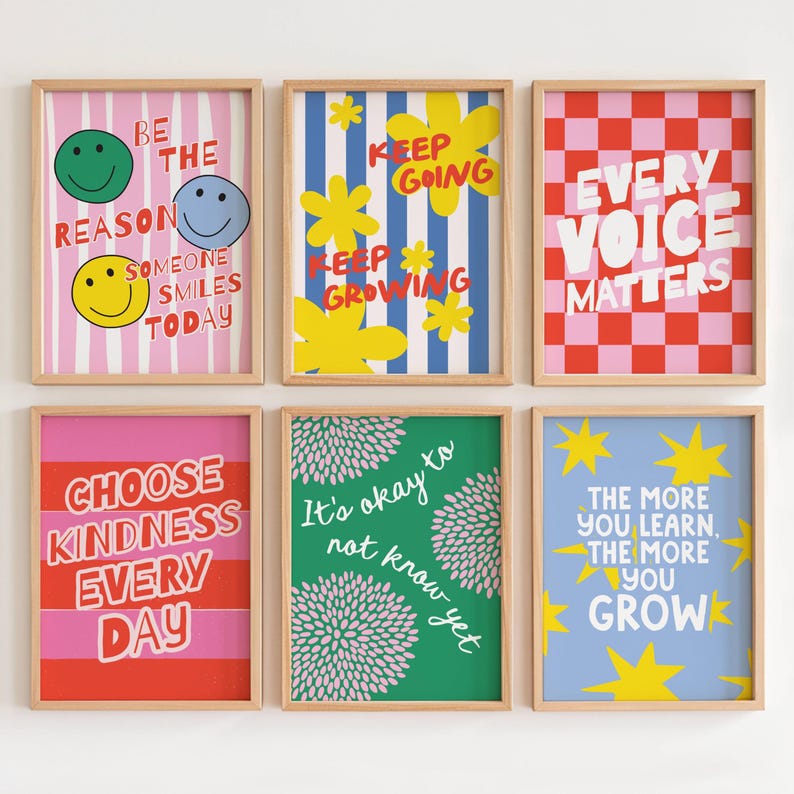 Classroom Decorative Posters, Teacher Wall Decor, Growth Mindset ...