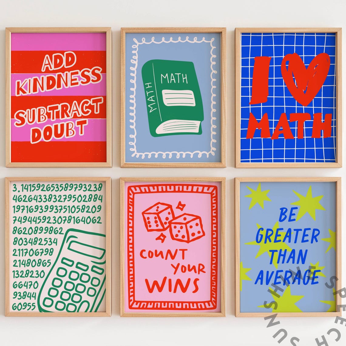 Math Classroom Poster Set, Inspirational Printable Posters for Teachers ...