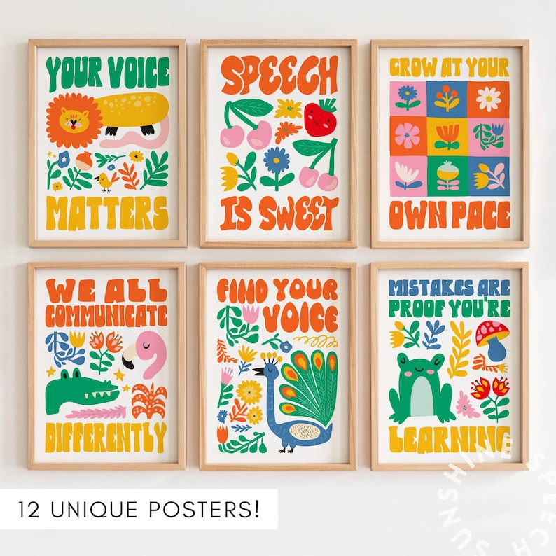 SLP Classroom Posters | Speech Therapy Wall Art | Speech Pathologist ...
