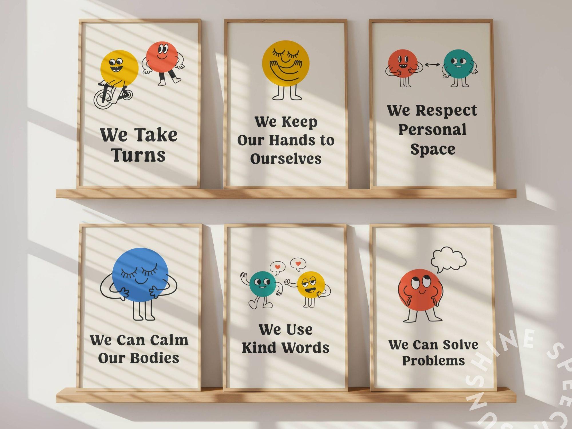 Social Skills Posters for Autism Classroom | Behavior Expectations ...