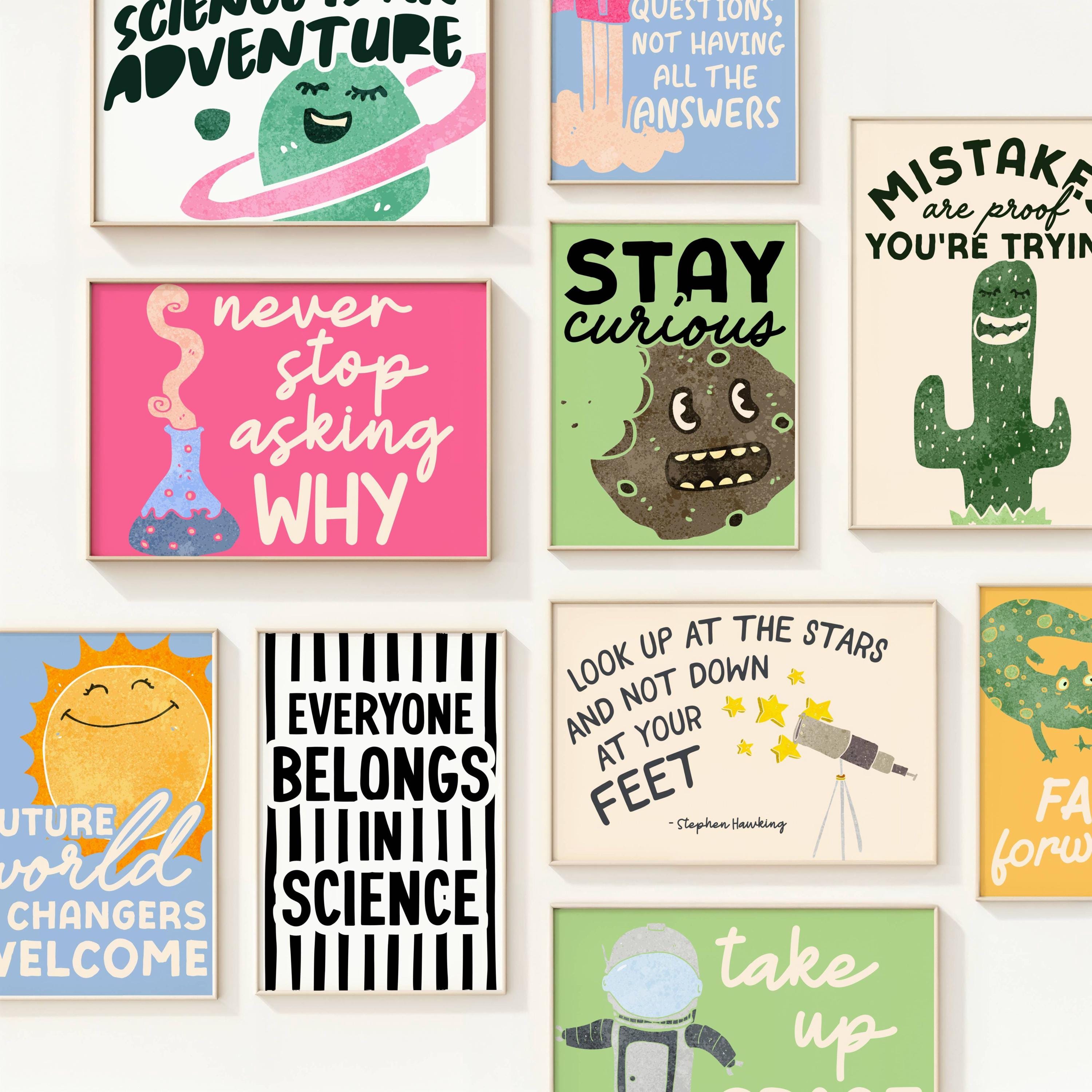 Science Classroom Posters, Set of 25 Inspirational Printable Posters ...