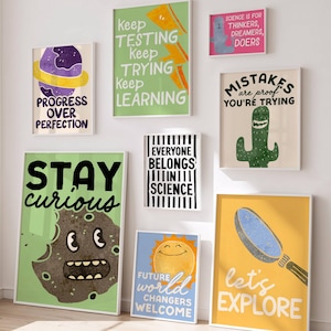 Science Classroom Posters, Set of 25 Inspirational Printable Posters ...