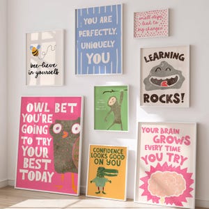 Cute Classroom Decorative Posters, Teacher Wall Decor, Growth Mindset ...