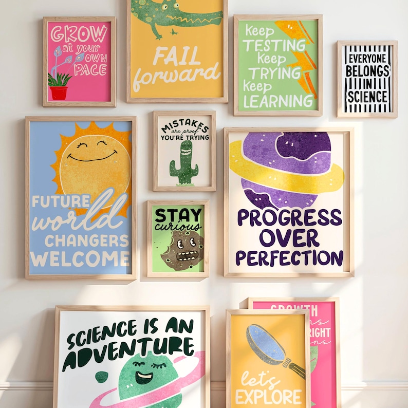 Science Classroom Posters, Set of 25 Inspirational Printable Posters ...