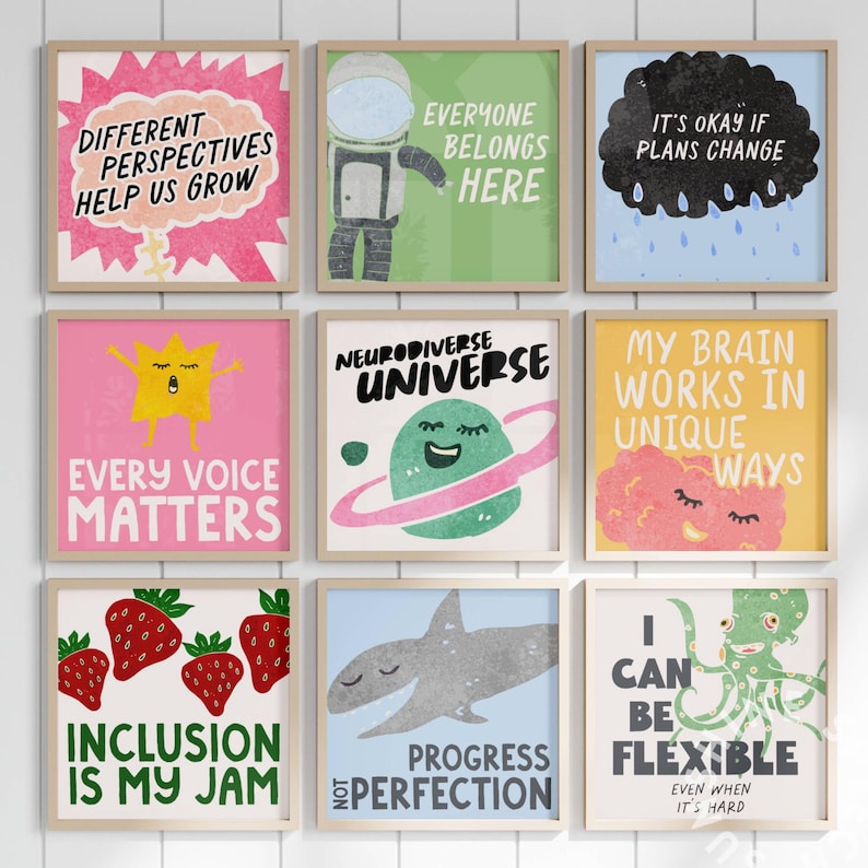 Autism Classroom Poster Set, Neurodiversity Wall Art, Back to School ...