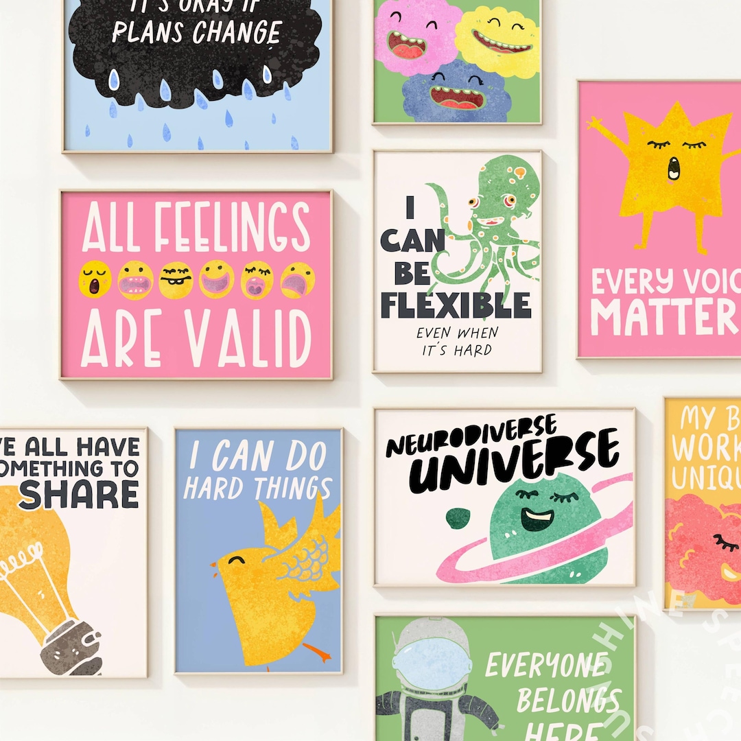 Autism Classroom Poster Set, Neurodiversity Wall Art, Back to School ...