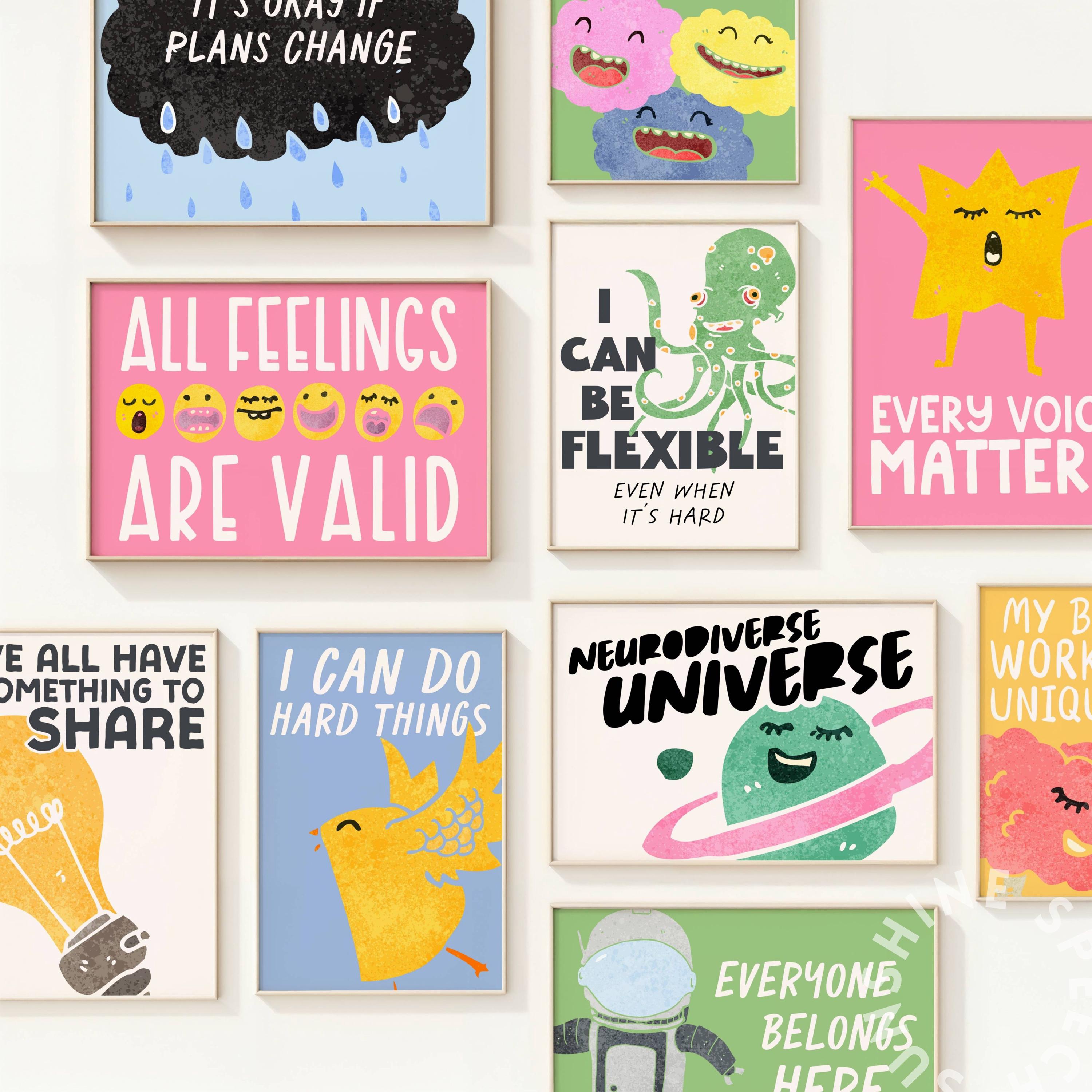 Autism Classroom Poster Set, Neurodiversity Wall Art, Back to School ...