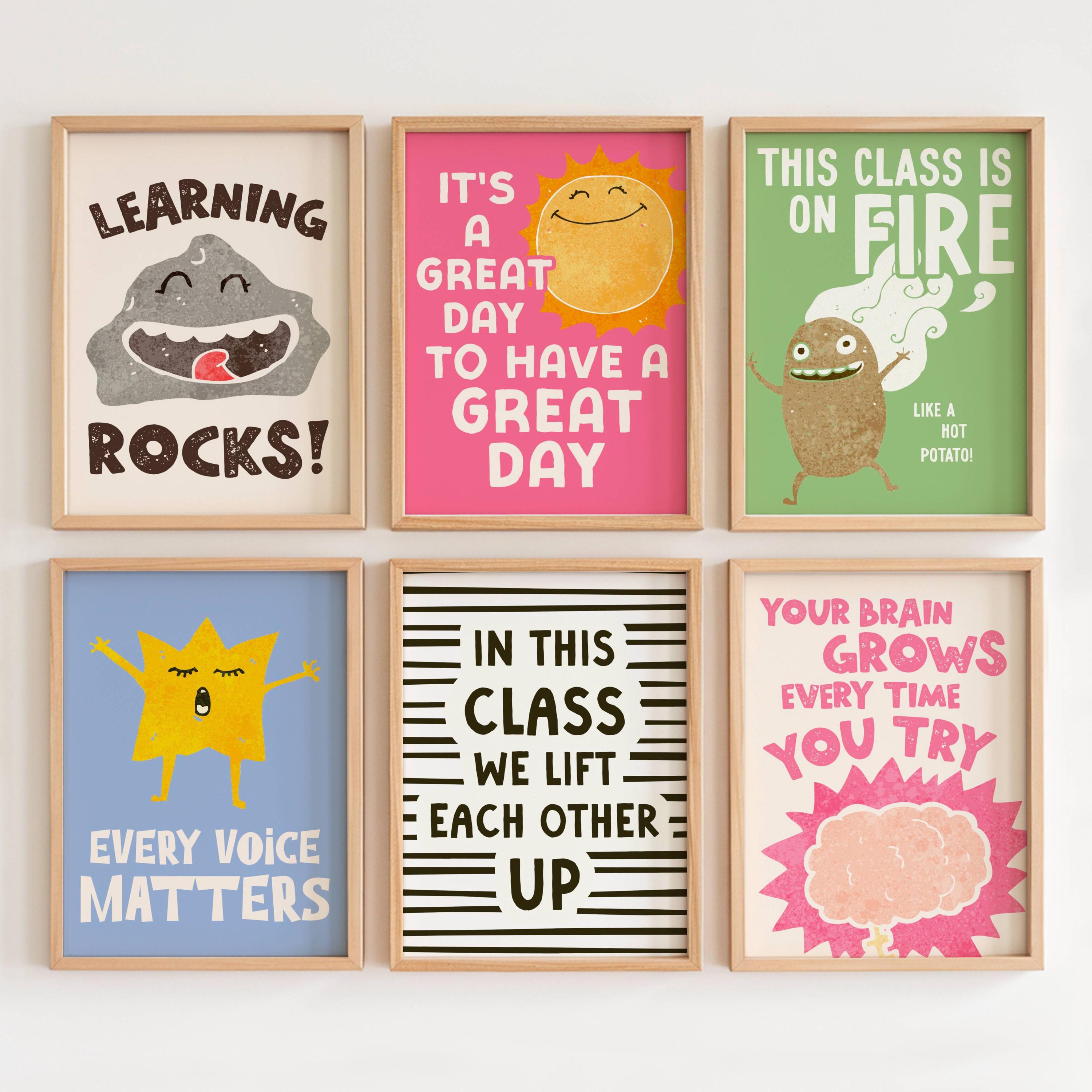 Cute Classroom Decorative Posters, Teacher Wall Decor, Growth Mindset ...