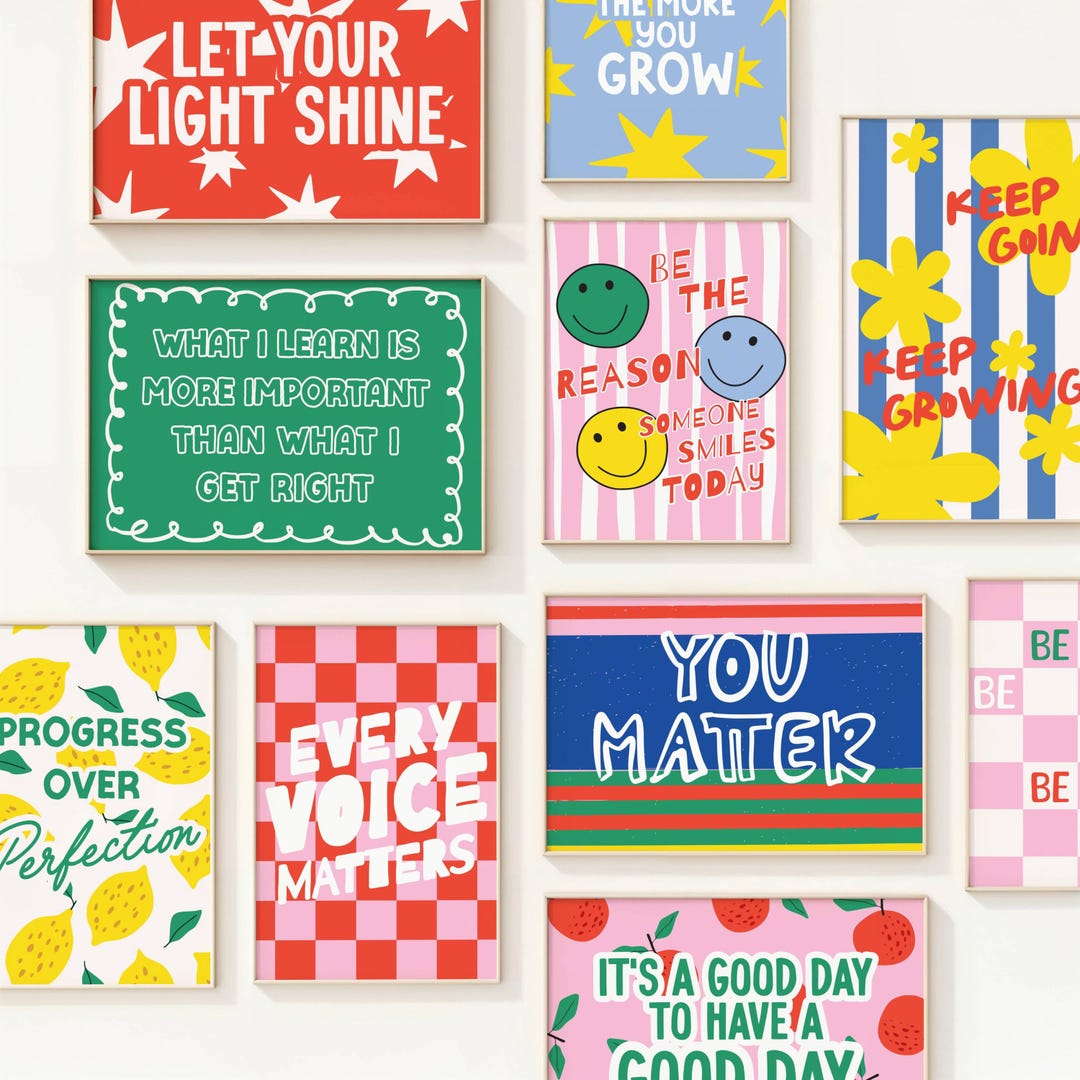 Classroom Decorative Posters, Teacher Wall Decor, Growth Mindset ...