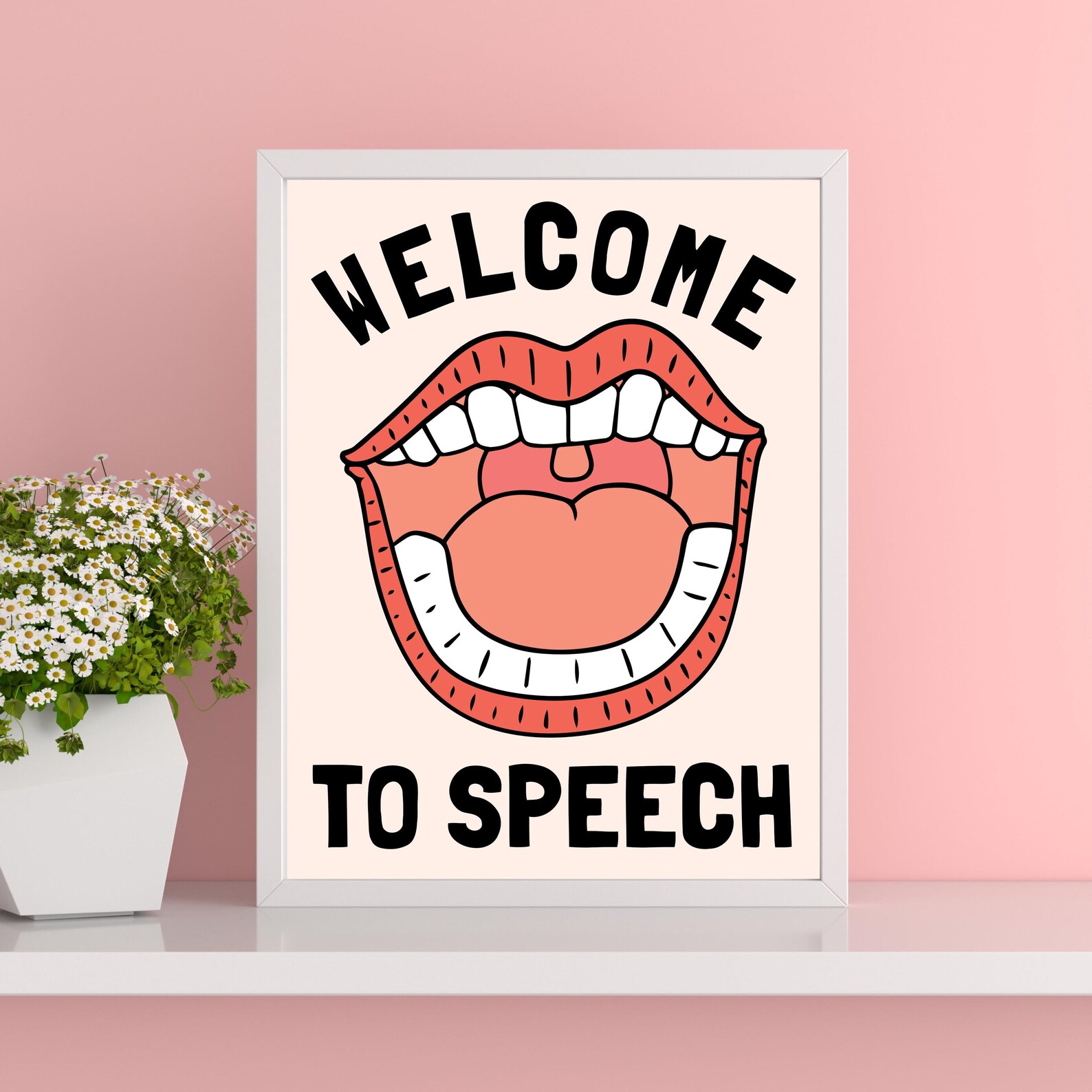 Welcome to Speech Big Mouth Poster, Speech Room Poster, Large SLP ...