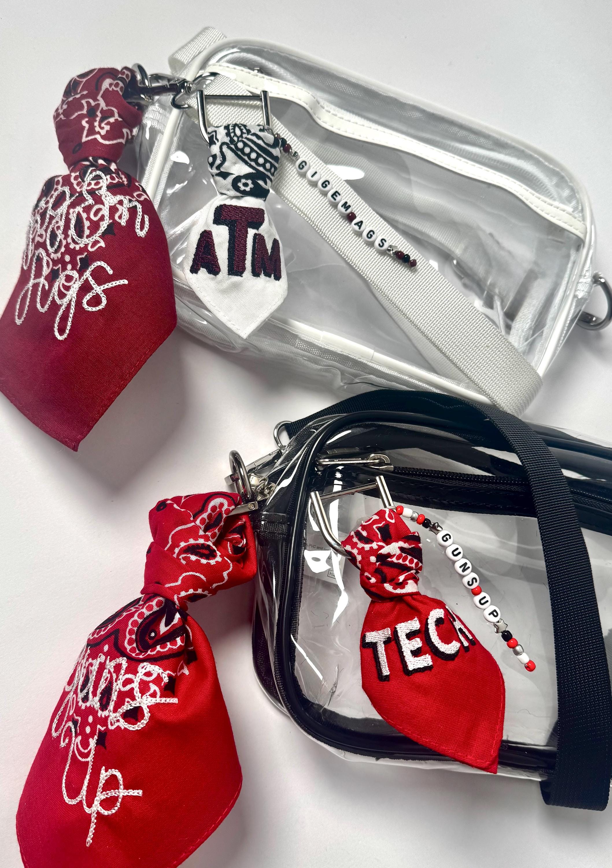 Game Day Bag Tag Customize Your Clear Stadium Purse Clear Cross Body ...