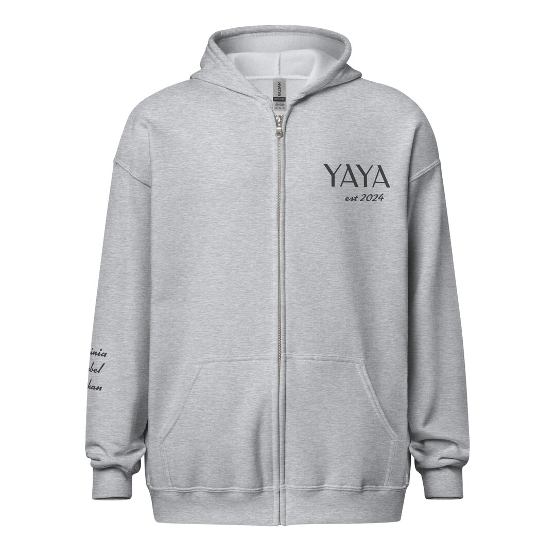 Customized Zip up Grandma Gigi Weezer Yaya Hoodie, Custom Gift ...