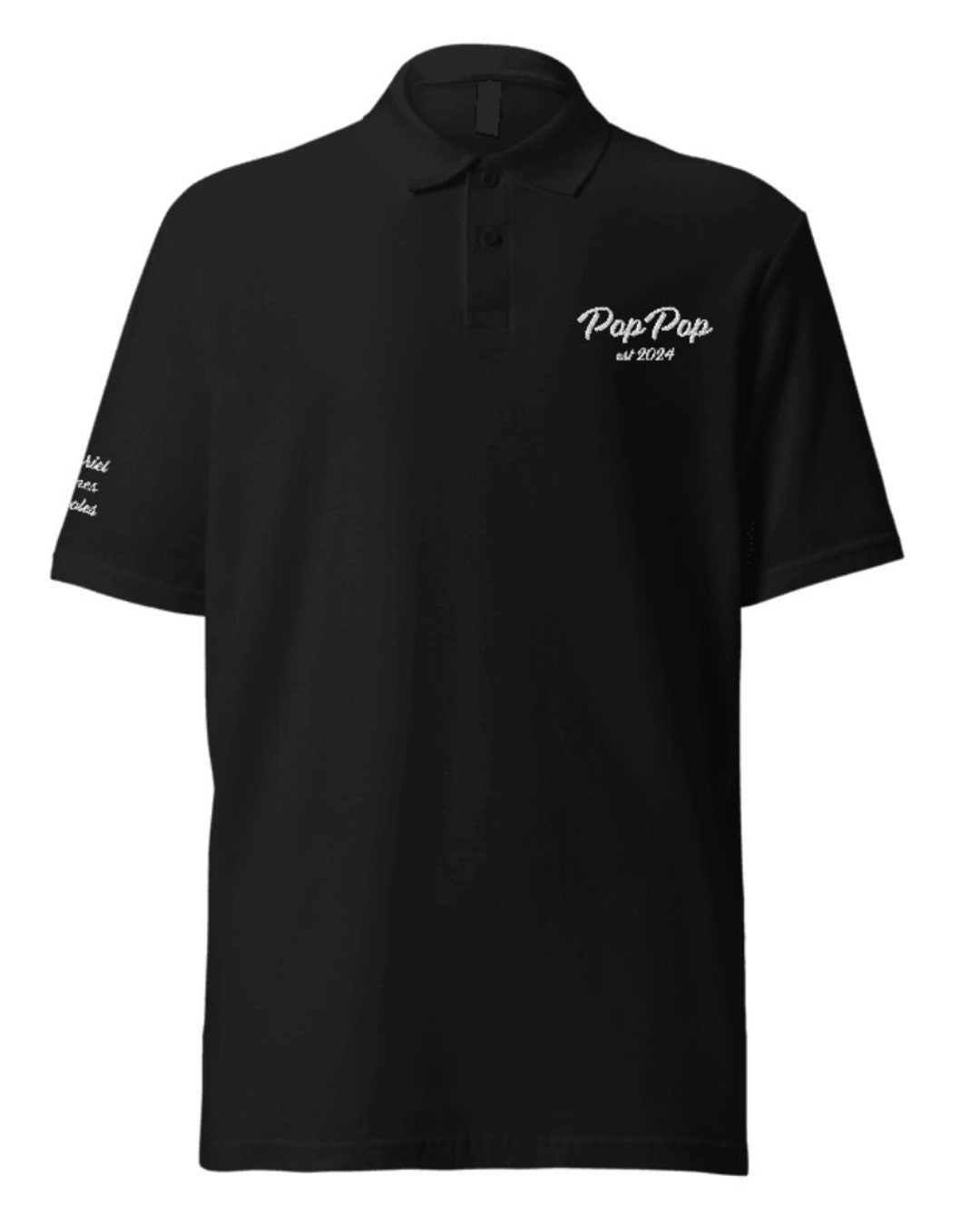 Grandpa Embroidered Polo Personalized Poppop Gift Idea for Father's Day ...