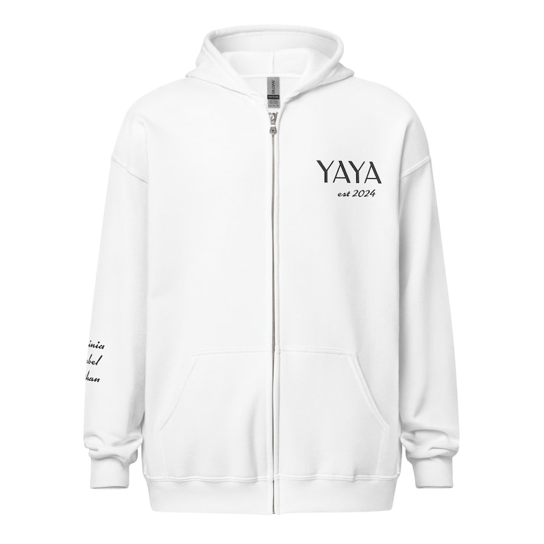 Customized Zip up Grandma Gigi Weezer Yaya Hoodie, Custom Gift ...