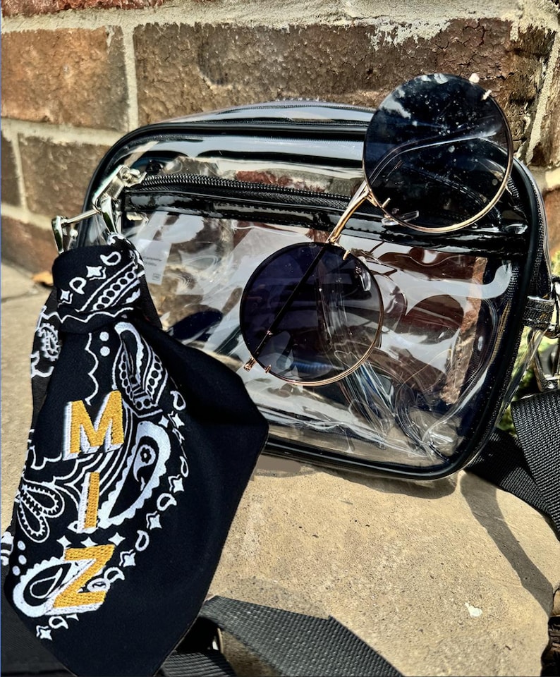 Game Day Bag Custom Clear Bag Stadium Clear Cross Body College Tailgate ...