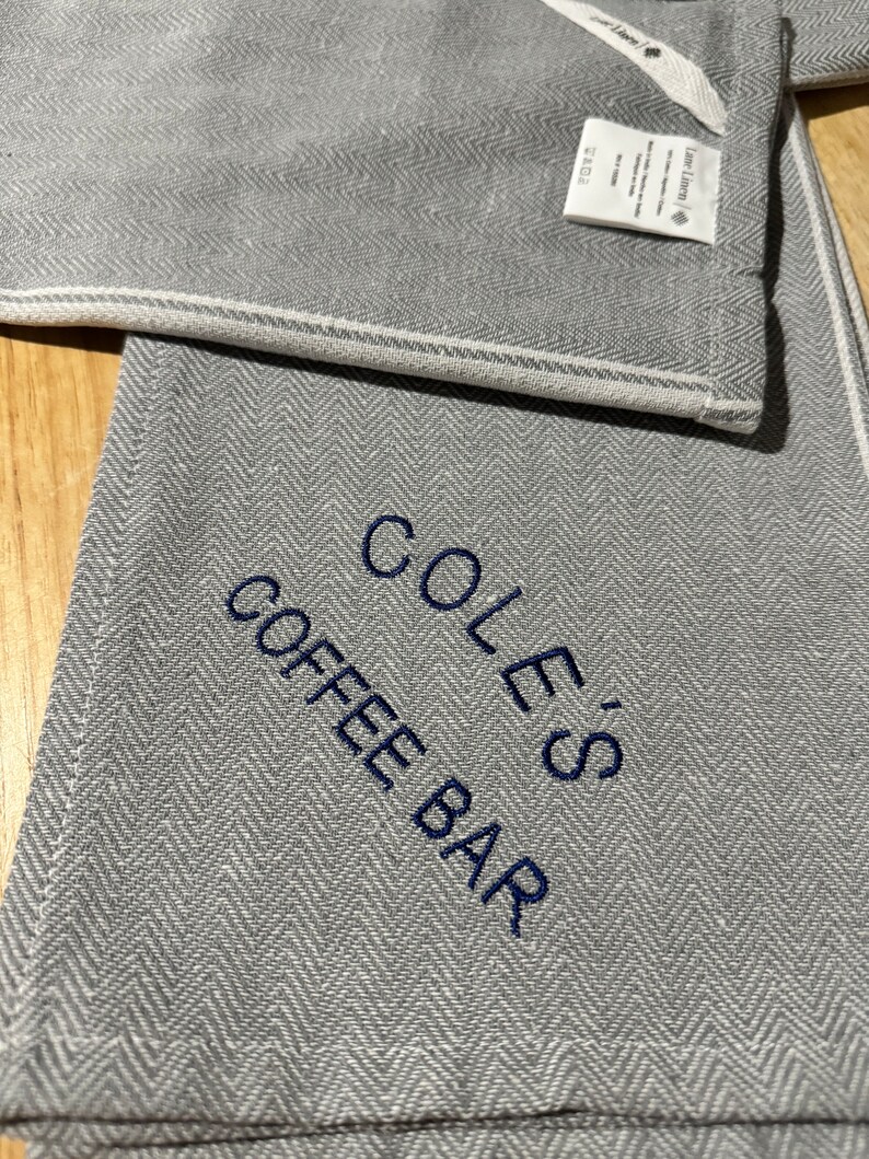 Custom Coffee Station Towel Personalized Espresso Bar Accessories Home ...
