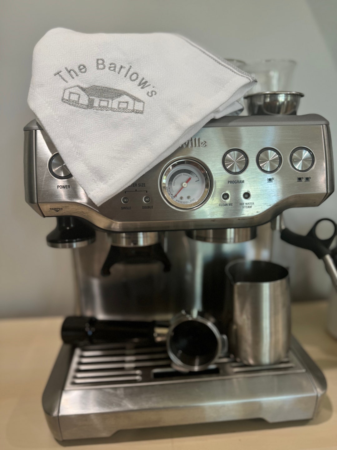 Custom Coffee Bar Accessories Home Barista Latté Towel Personalized ...