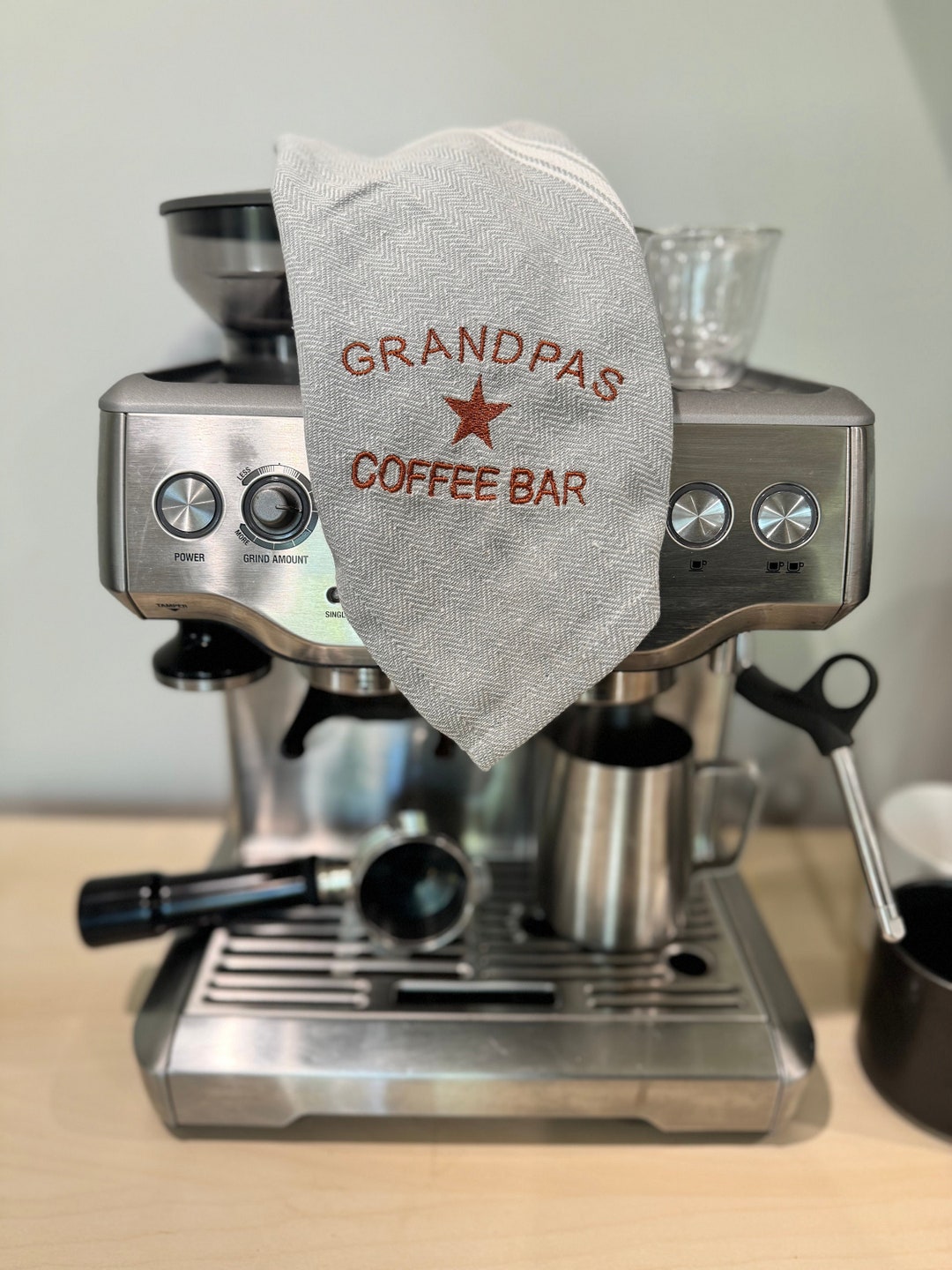 Personalized Coffee Bar Towel Custom Café Corner Cloth Embroidered ...