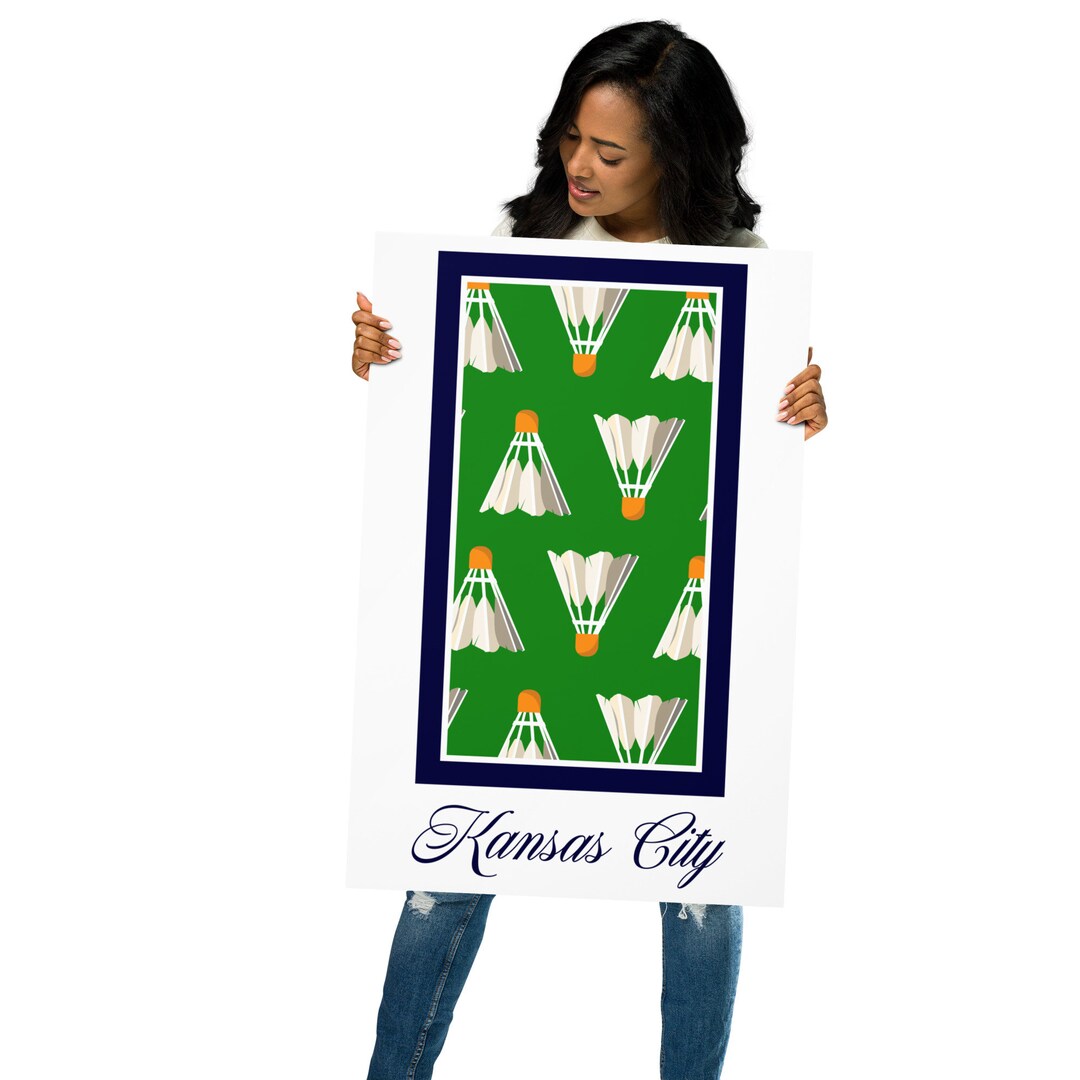 Kansas City Pop Art Poster KC Shuttlecock Living Room Art Print Iconic ...