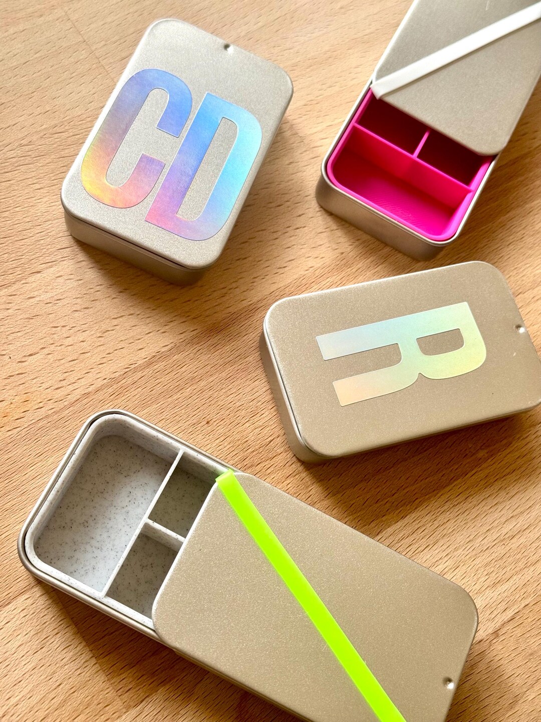 Tiny Pill Case Mini Happy Pills Travel Medicine Tin Personalized Med Case Custom Small Emergency ...