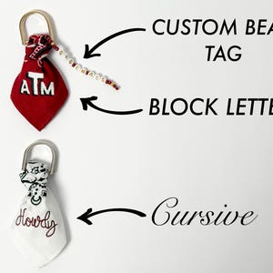 Personalized Keychain Monogrammed Bag Accessory Custom Tag Name Keyring ...