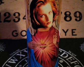 X Files Prayer Candle, Mulder Prayer Candle, Scully Religious Candle ...