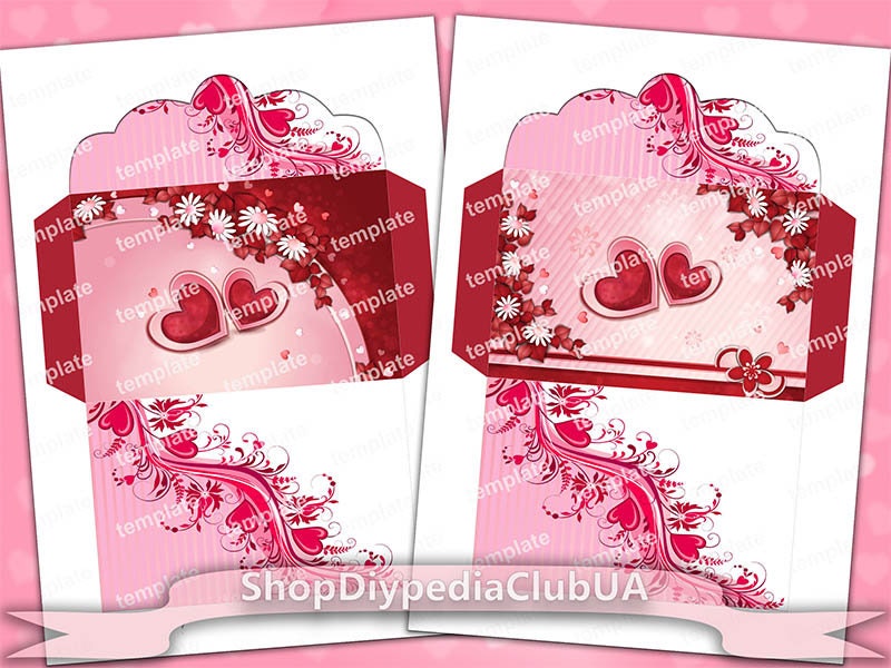 2 Love DIGITAL Printable Envelope Templates Instant Download Love ...