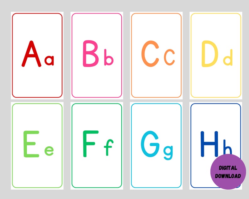ABC Flash Cards, Alphabet Flash Cards, A to Z Flash Cards, Pre-school ...